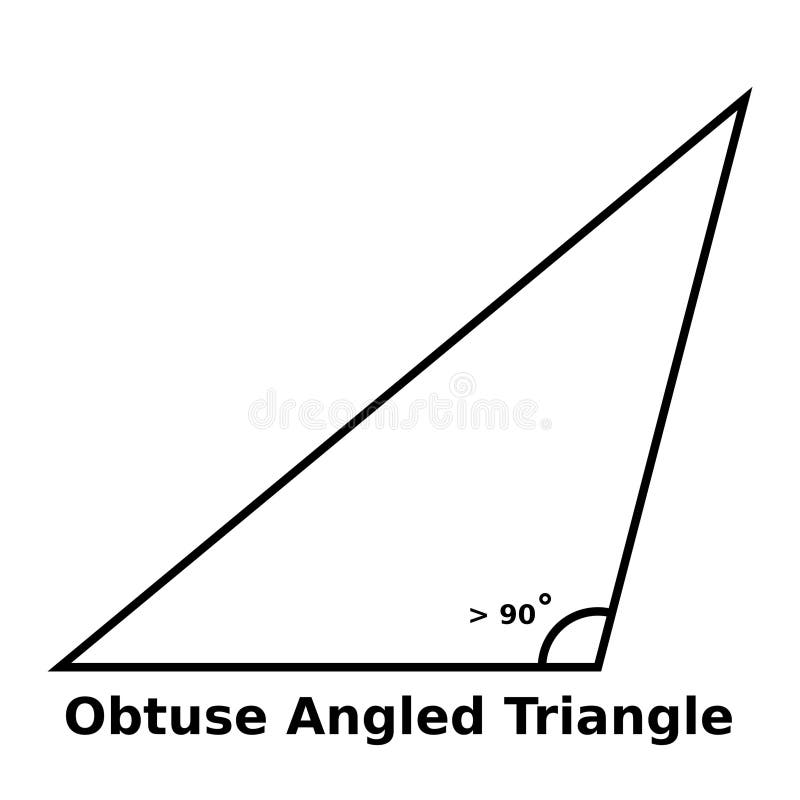 Simple Monochrome Vector Graphic of an Obtuse Angled Triangle. this is ...