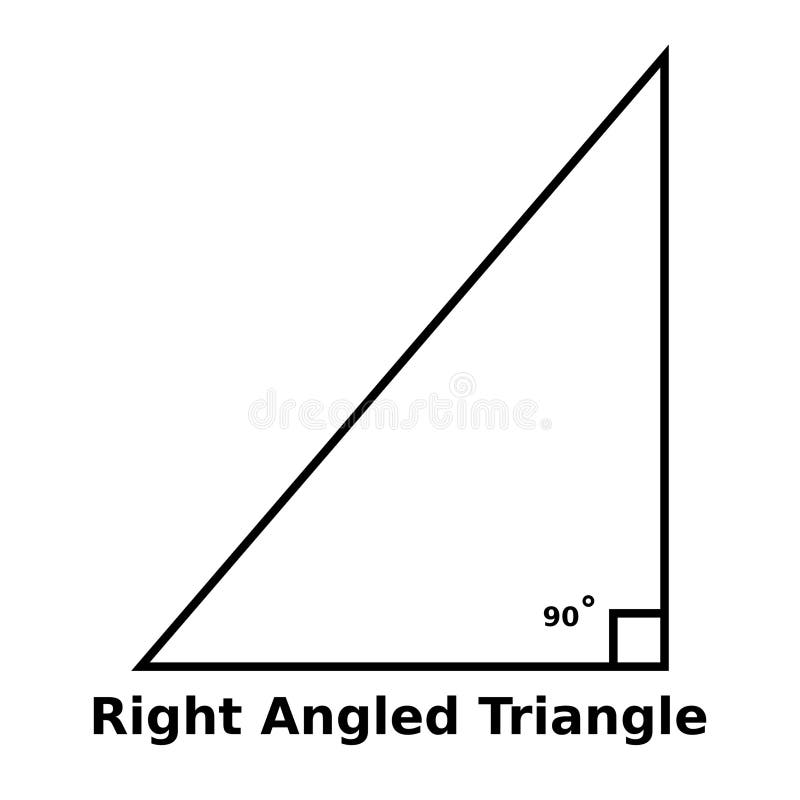 Simple Monochrome Vector Graphic of a Right Angled Triangle. this is a ...