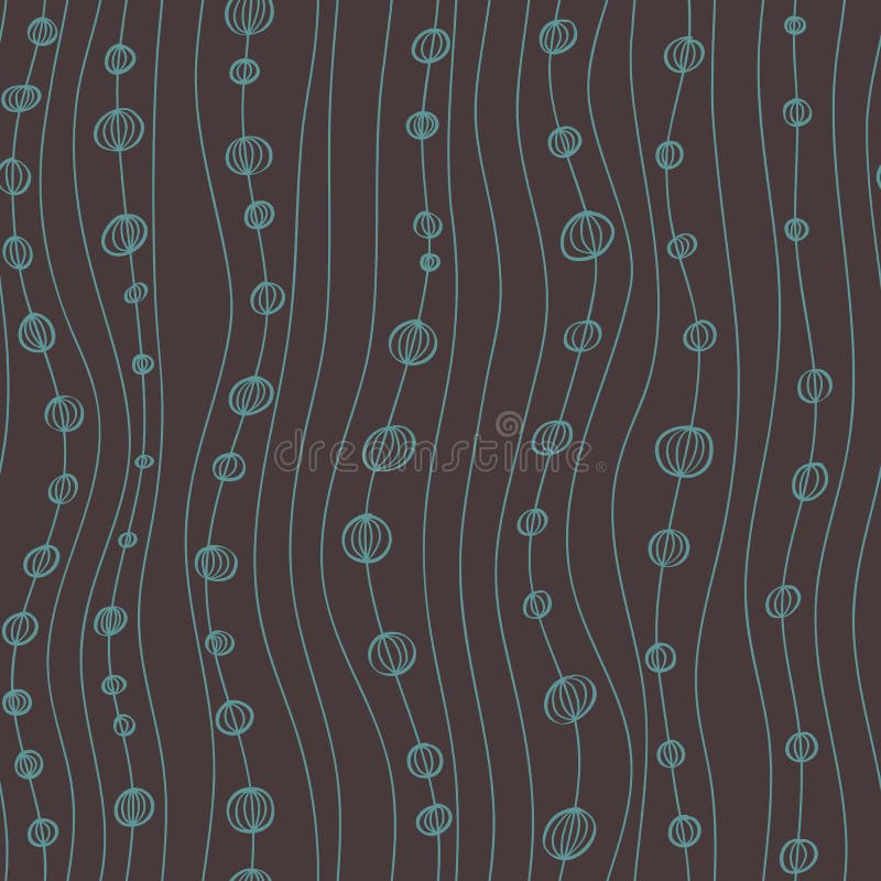 Simple Monochrome Wave and Beads Stock Vector - Illustration of ...