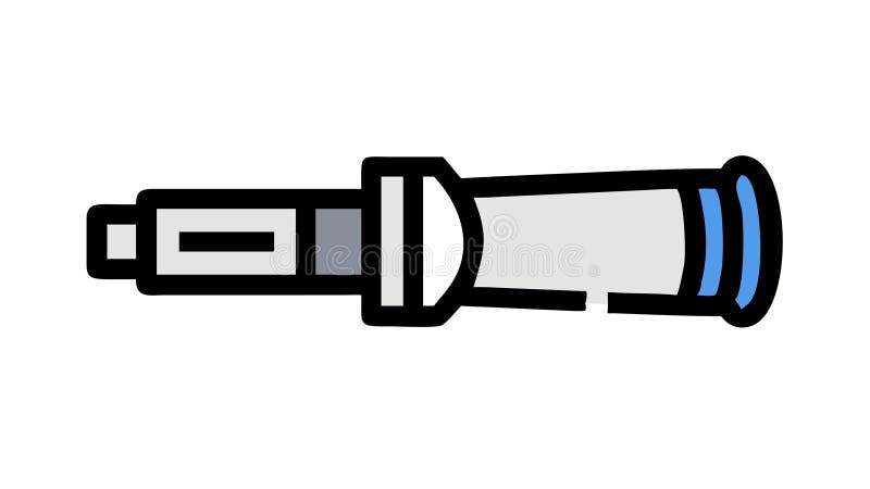 Simple Monocular or Scope Outline Icon for Observation, Vector Design ...