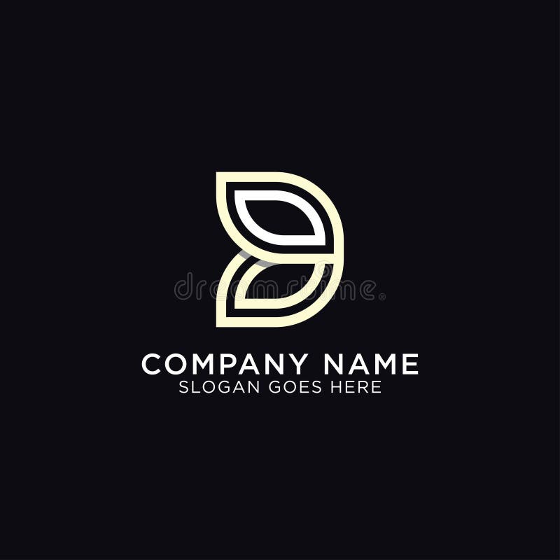 Simple Monogram of Letter D with Outline Style, Initial Name D Logo ...