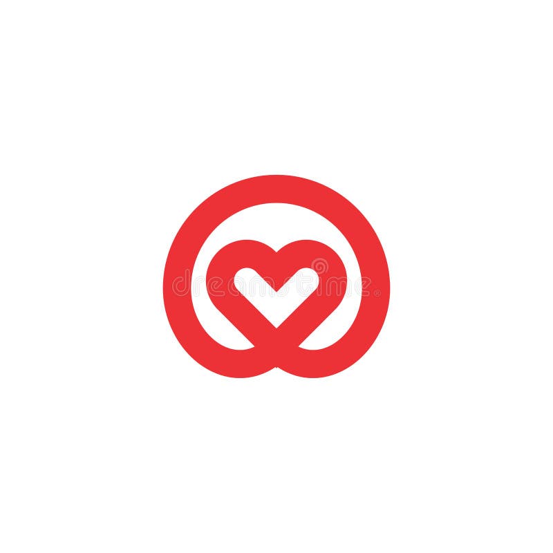 Simple monogram love logo stock vector. Illustration of creative ...