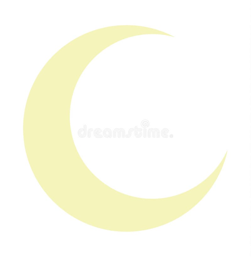 Simple moon icon stock illustration. Illustration of yellow - 272203237