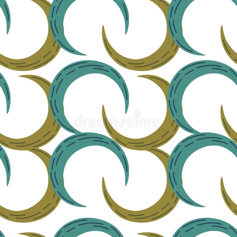 Simple Moon Silhouettes Seamless Pattern Stock Vector - Illustration of ...