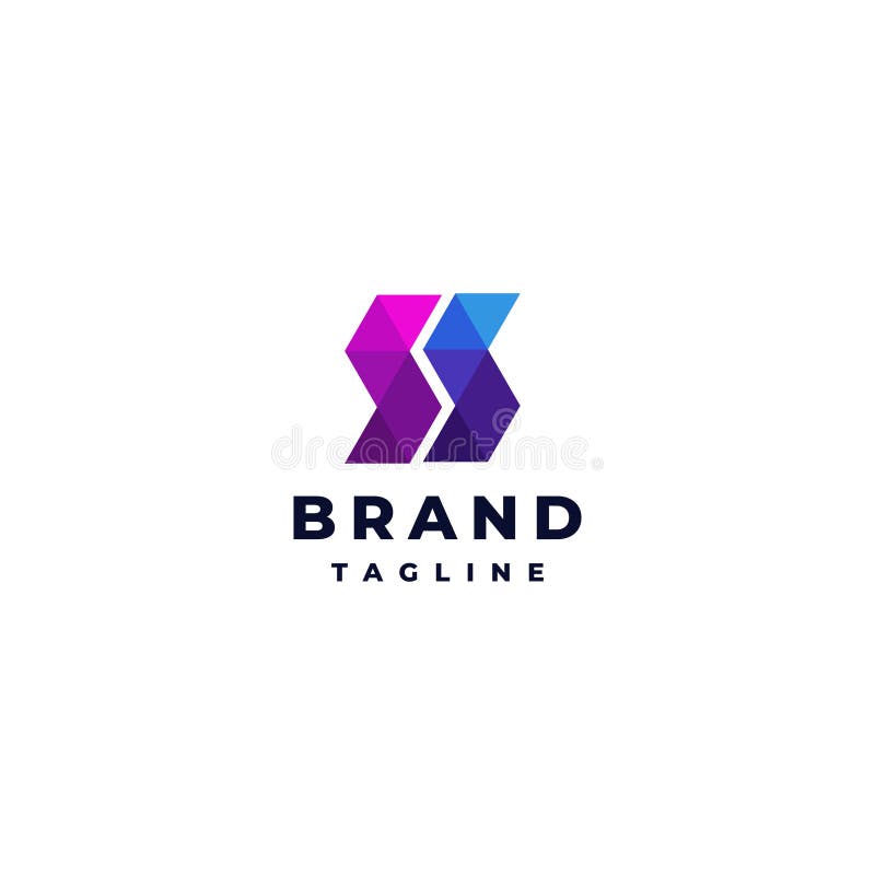 Simple Mosaic Triangle Initial SS Letter Logo Design Stock Illustration ... Simple Mosaic Triangle Initial SS Letter Logo Design Stock Illustration ...