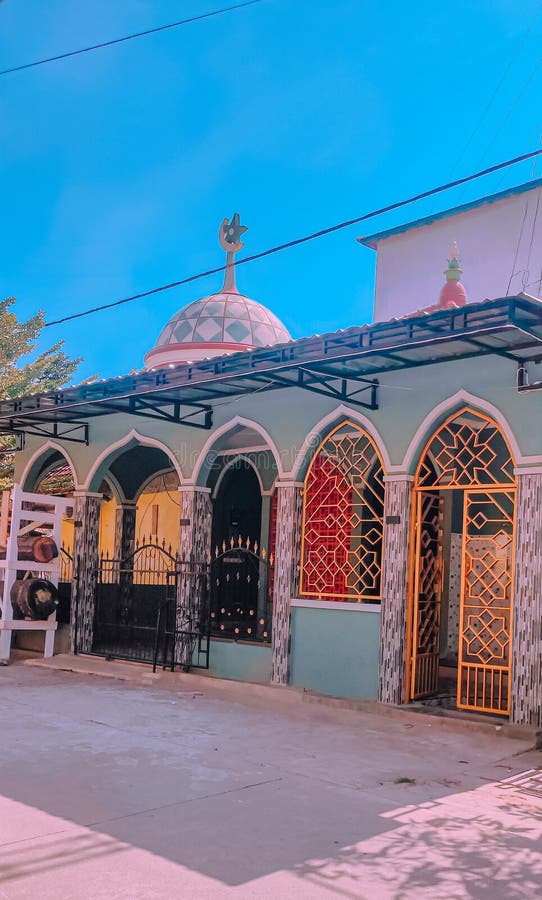 A Simple Mosque in an Asian Village for Muslim Worship Stock Photo ...