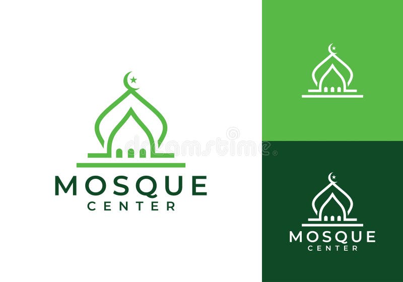 Simple Mosque with Circle Logo Design. Religious Islamic Inspiration ...