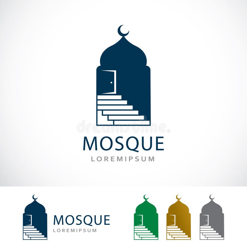Simple Mosque Logo Design Template Stock Vector - Illustration of icon ...