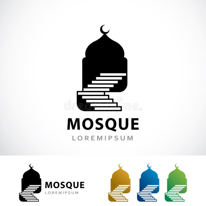 Simple Mosque Logo Design Template Stock Vector - Illustration of ...