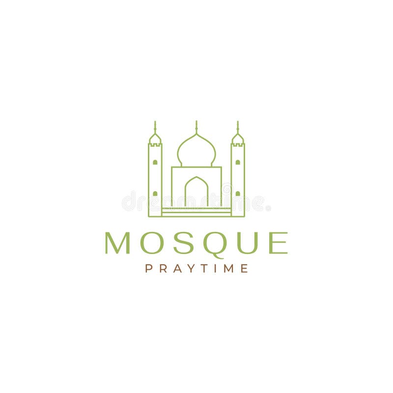 Simple Mosque Modern Dome Logo Stock Vector - Illustration of ...