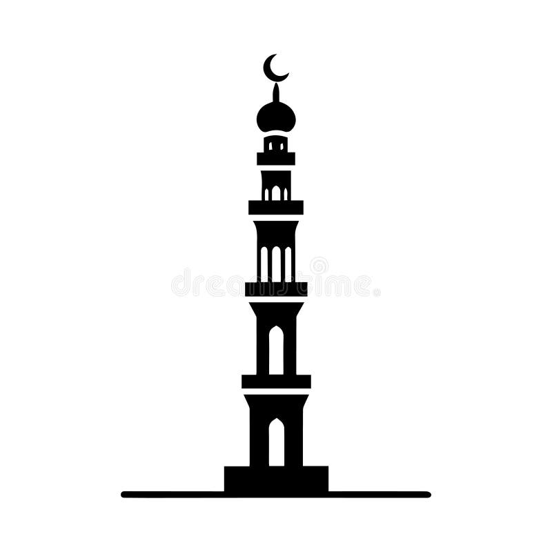Simple Mosque Tower Vector Modern Logo Illustration. Stock Vector ...