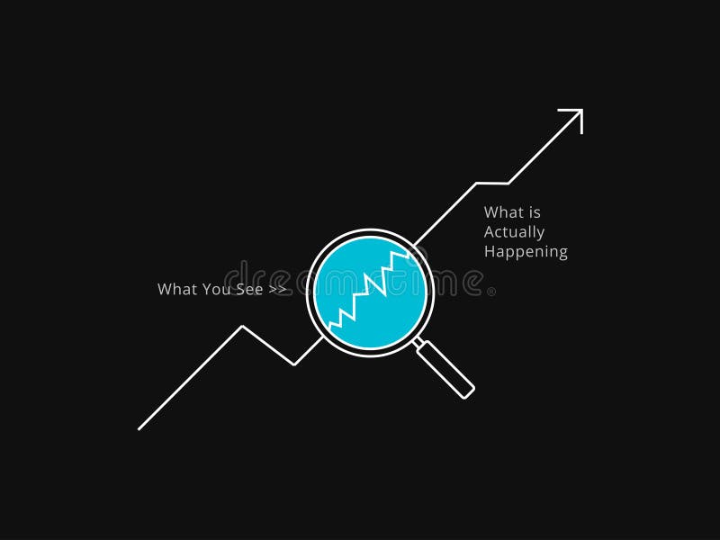 Simple Motivation Graphic on a Dark Background. the Chart Line ...