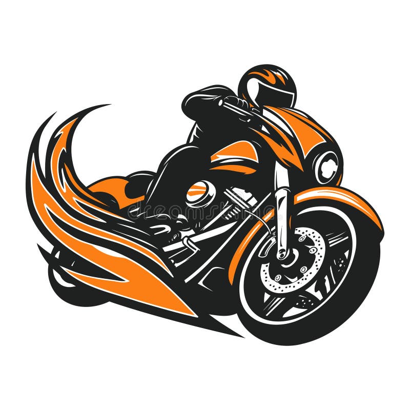 Simple Motorcycle Cub Logo. Vector Illustration Stock Vector ...
