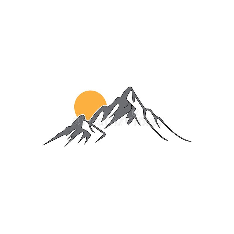 Simple Mountain Logo and Icon Vector Illustration Design Stock Vector ...