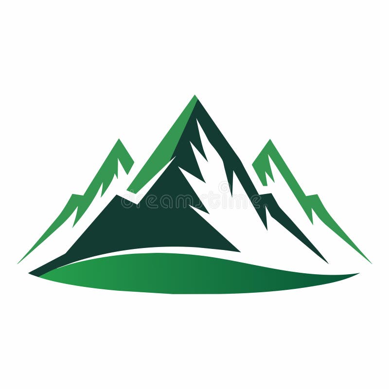 A Simple Mountain Silhouette Logo, Featuring a Red and White Color ...