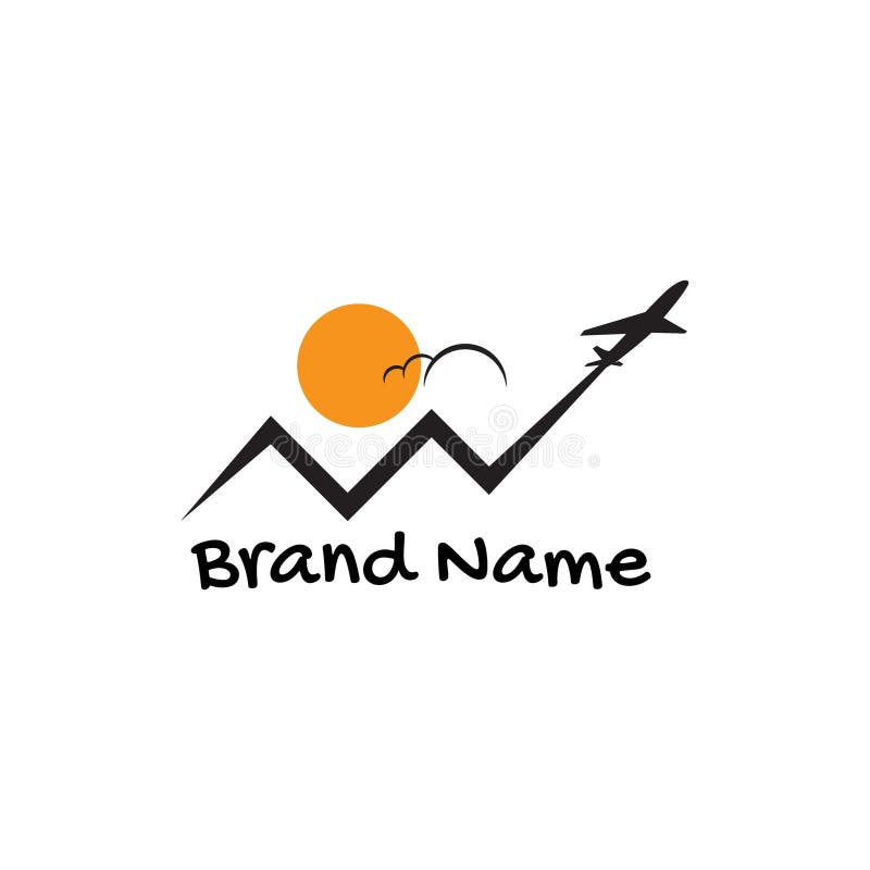 Simple Mountain Travel Logo Template Stock Vector - Illustration of ...