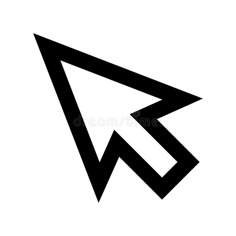 Simple Mouse Cursor Icon. Vector. Stock Vector - Illustration of ...