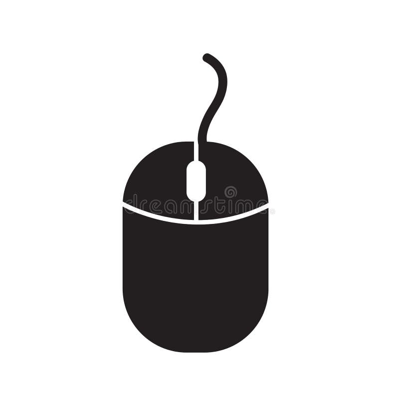 Simple Mouse Icon. Vector Illustration Stock Vector - Illustration of ...