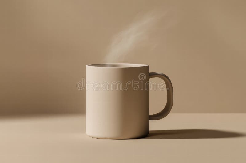 Steaming Mug on a Simple Table with a Neutral Background Creating a ...