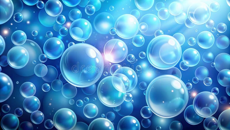 Simple Multi-pattern Background with Blue Gradient. Stock Illustration ...