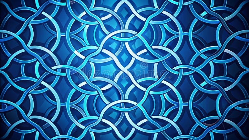 Simple Multi-pattern Background with Blue Gradient. Stock Illustration ...