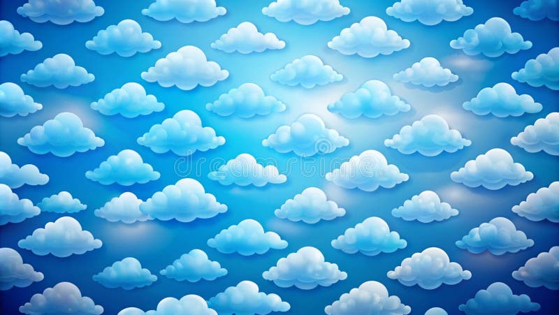 Simple Multi-pattern Background with Blue Gradient. Stock Illustration ...