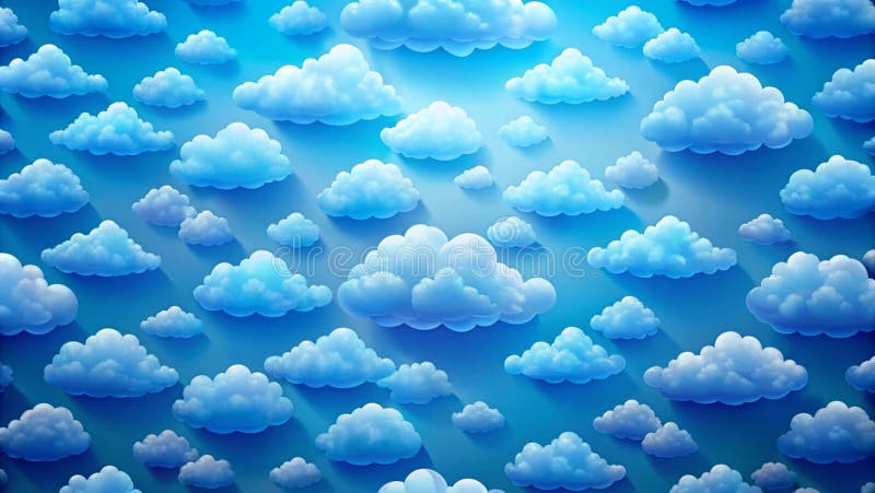 Simple Multi-pattern Background with Blue Gradient. Stock Illustration ...