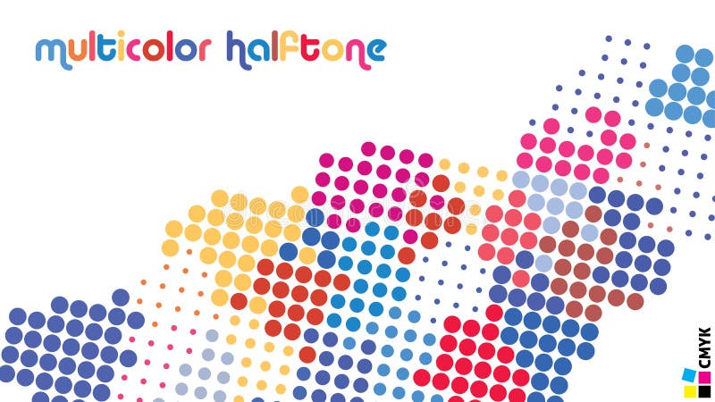 Simple Multicolor Halftone Pattern. Vector Graphics Stock Vector ...