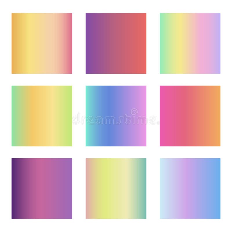 Simple Multicolored Shapes in a Gradient. Full Color Forms Stock Vector ...