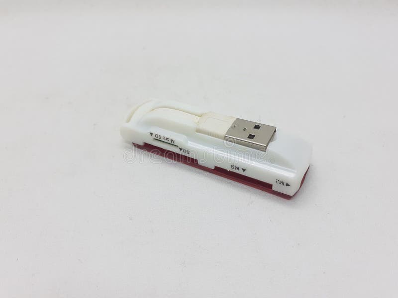 Simple Multiple Memory Card Reader on White Isolation Background Stock ...