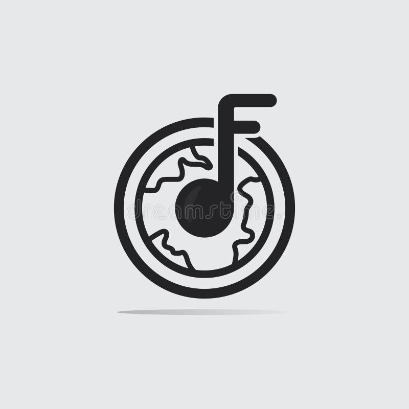 Simple Music Note Icon Collection Stock Illustration - Illustration of ...