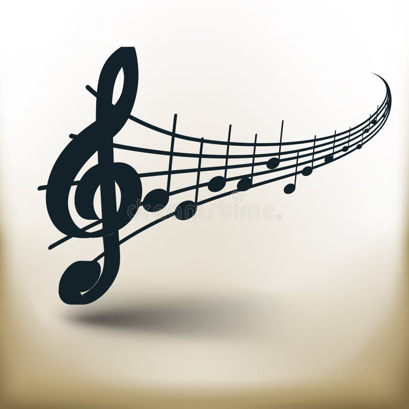 Music Notes Twisted into a Spiral Stock Vector - Illustration of arts ...