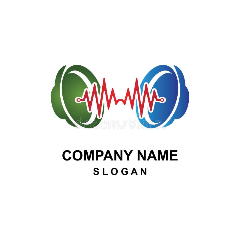 Simple Music Sound Logo Vector Icon Stock Vector - Illustration of ...