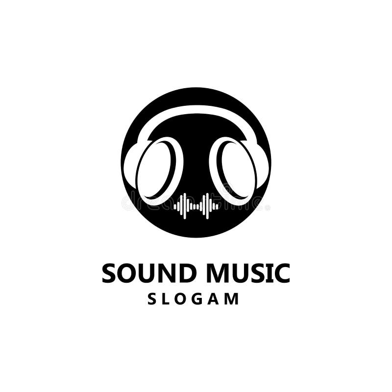 Simple Music Sound Logo Vector Icon Stock Vector - Illustration of ...