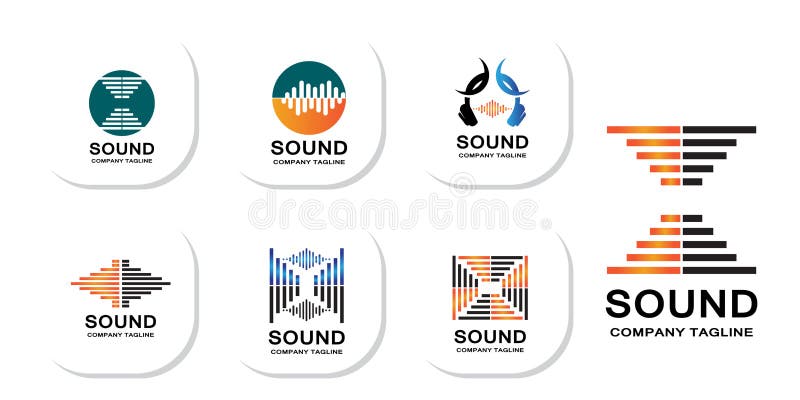 Music Sound Wave Logo Icon Vector, Speaker and Headset Stock Vector ...
