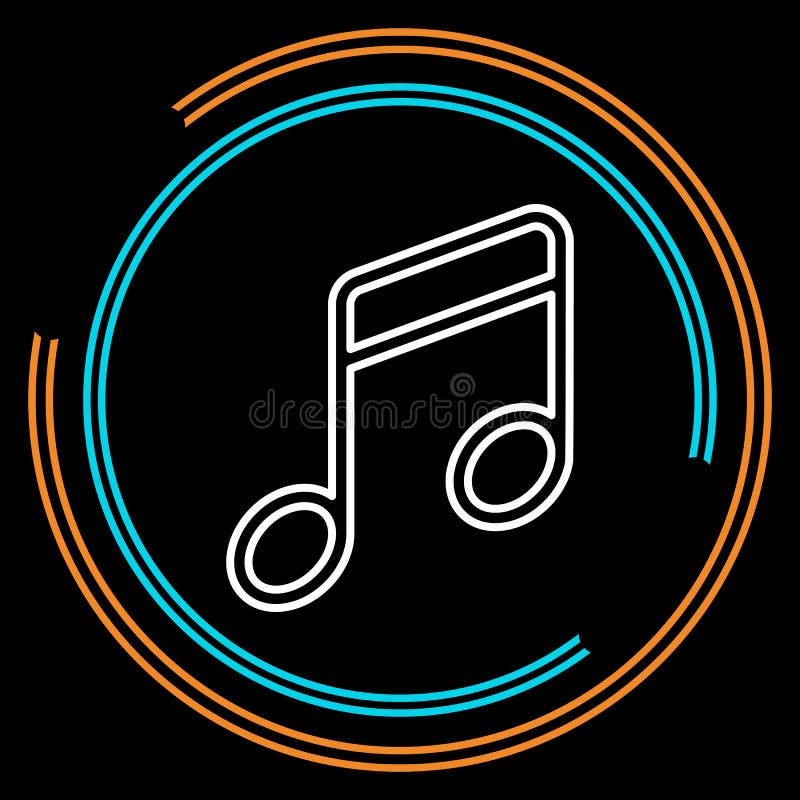 Simple Music Thin Line Vector Icon Stock Vector - Illustration of ...