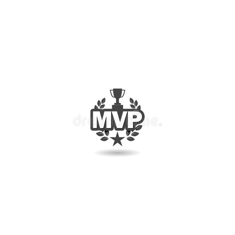 Simple MVP Icon with Shadow Stock Vector - Illustration of medal ...