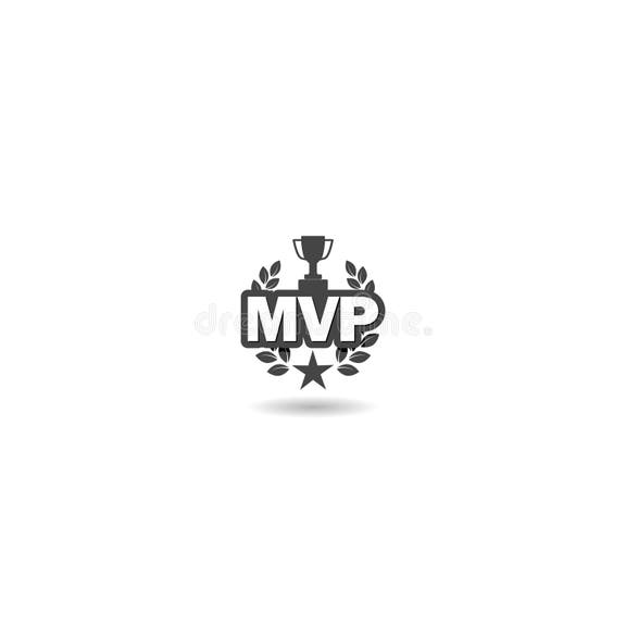 Simple MVP Icon with Shadow Stock Vector - Illustration of medal ...