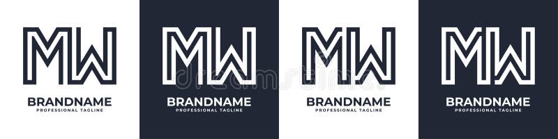 Simple MW Monogram Logo, Suitable for Any Business with MW or WM ...