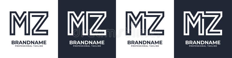 Simple MZ Monogram Logo, Suitable for Any Business with MZ or ZM ...