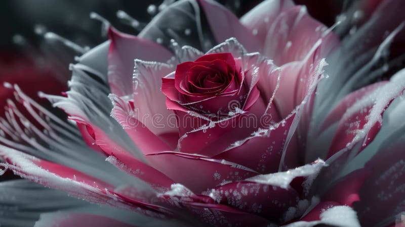 A Simple Name for this Image Could Be Pink and White Roses with Drops ...