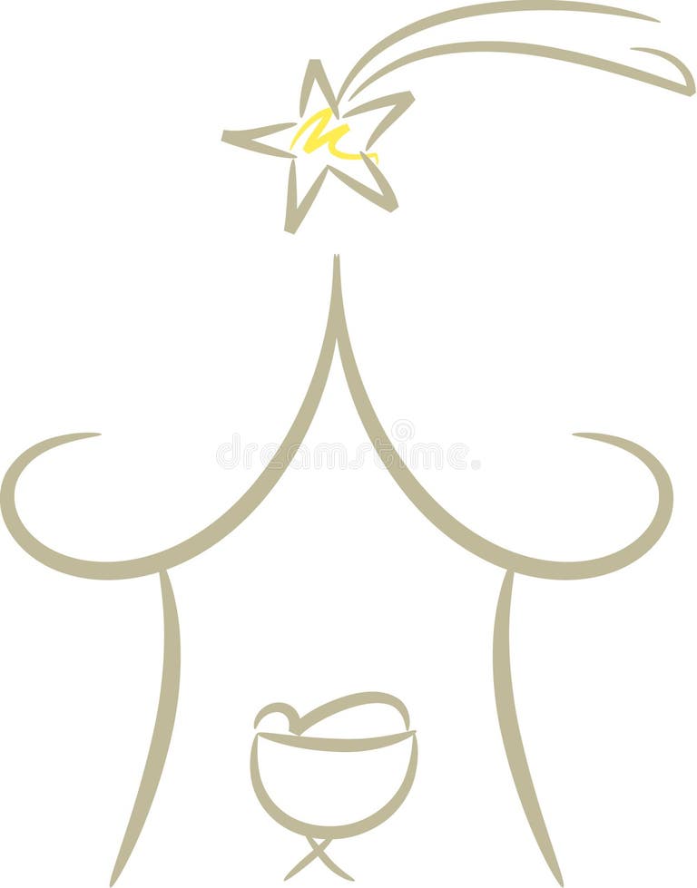 Simple Nativity Drawing Stock Illustrations – 1,110 Simple Nativity ...