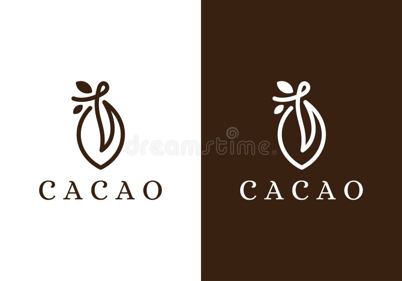 Simple Nature Cacao Logo Design Vector Stock Illustration ...