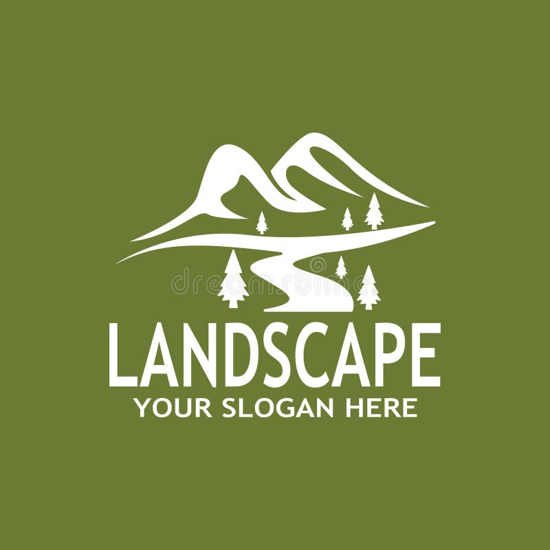 Simple Nature Landscape Logo Vector Illustration Stock Illustration ...