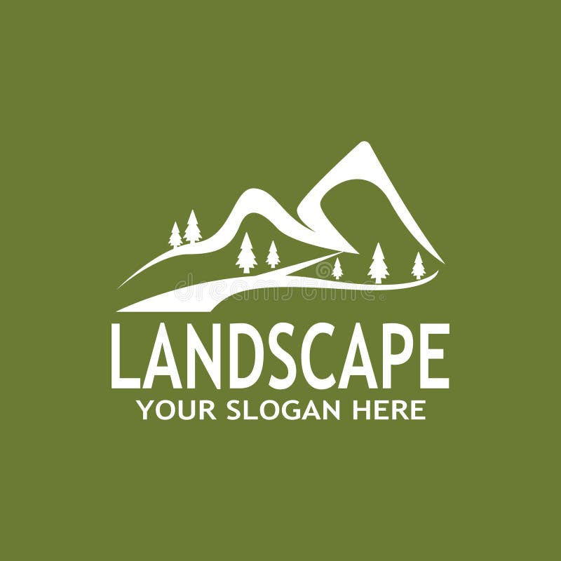 Simple Nature Landscape Logo Vector Illustration Stock Illustration ...