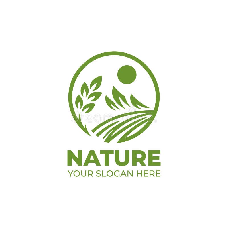 Simple of Nature Logo Design 6 Stock Illustration - Illustration of ...