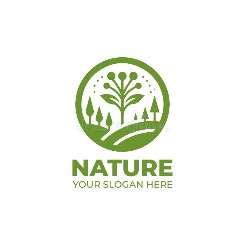 Simple of Nature Logo Design 4 Stock Illustration - Illustration of ...