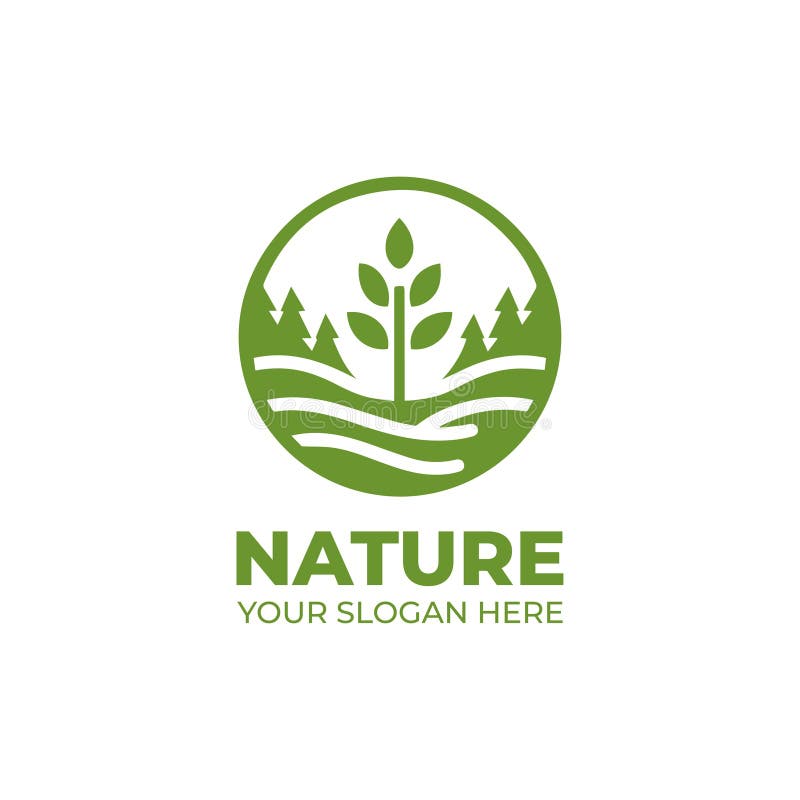 Simple of Nature Logo Design 3 Stock Illustration - Illustration of ...