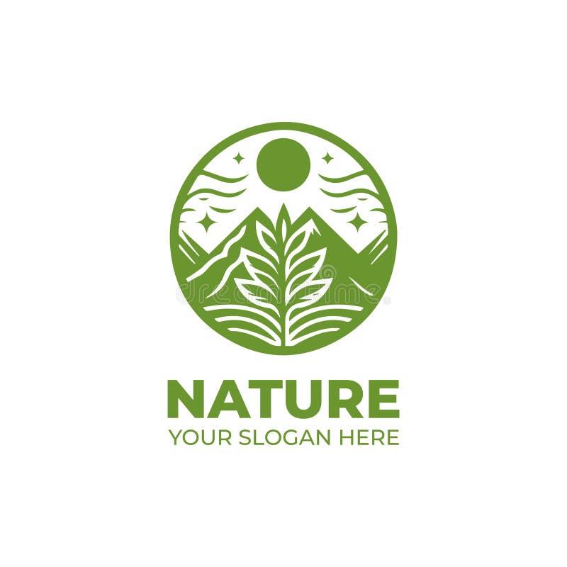 Simple of Nature Logo Design 2 Stock Illustration - Illustration of ...