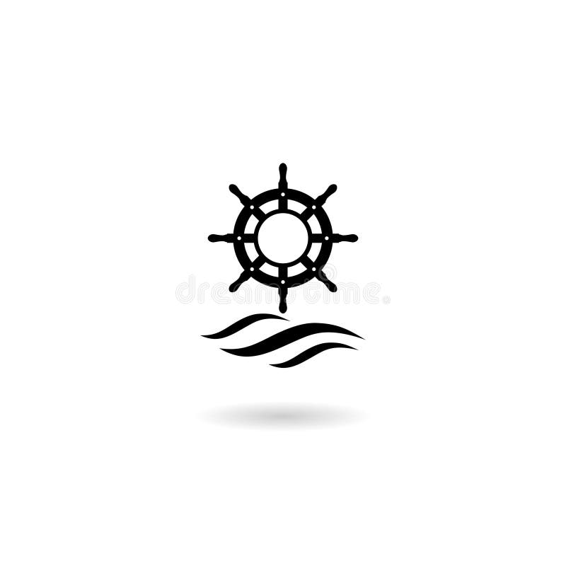 Simple Nautical Logo with Shadow Stock Vector - Illustration of anchor ...